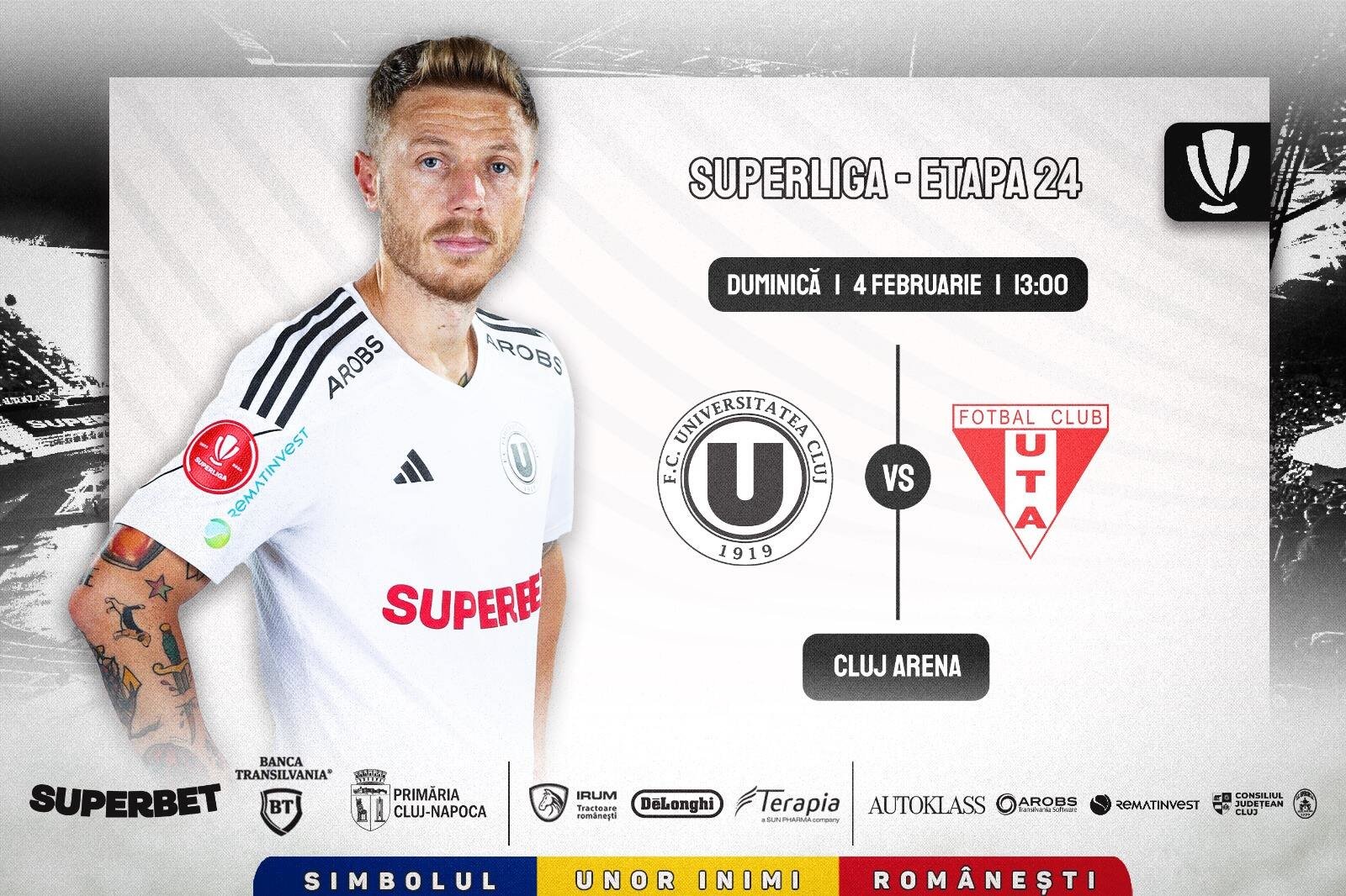 Universitatea Cluj - UTA Arad - 04 feb 2024