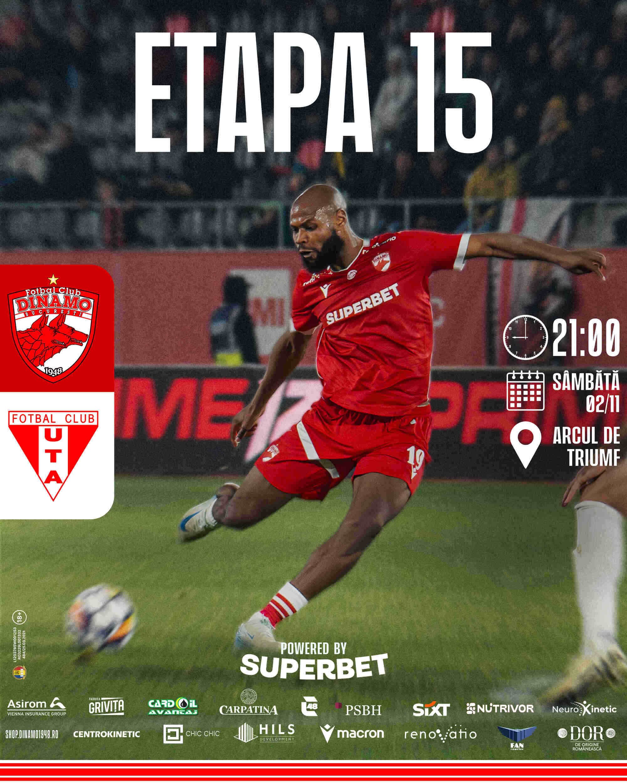 Dinamo Bucuresti - UTA Arad - 12 mai 2024