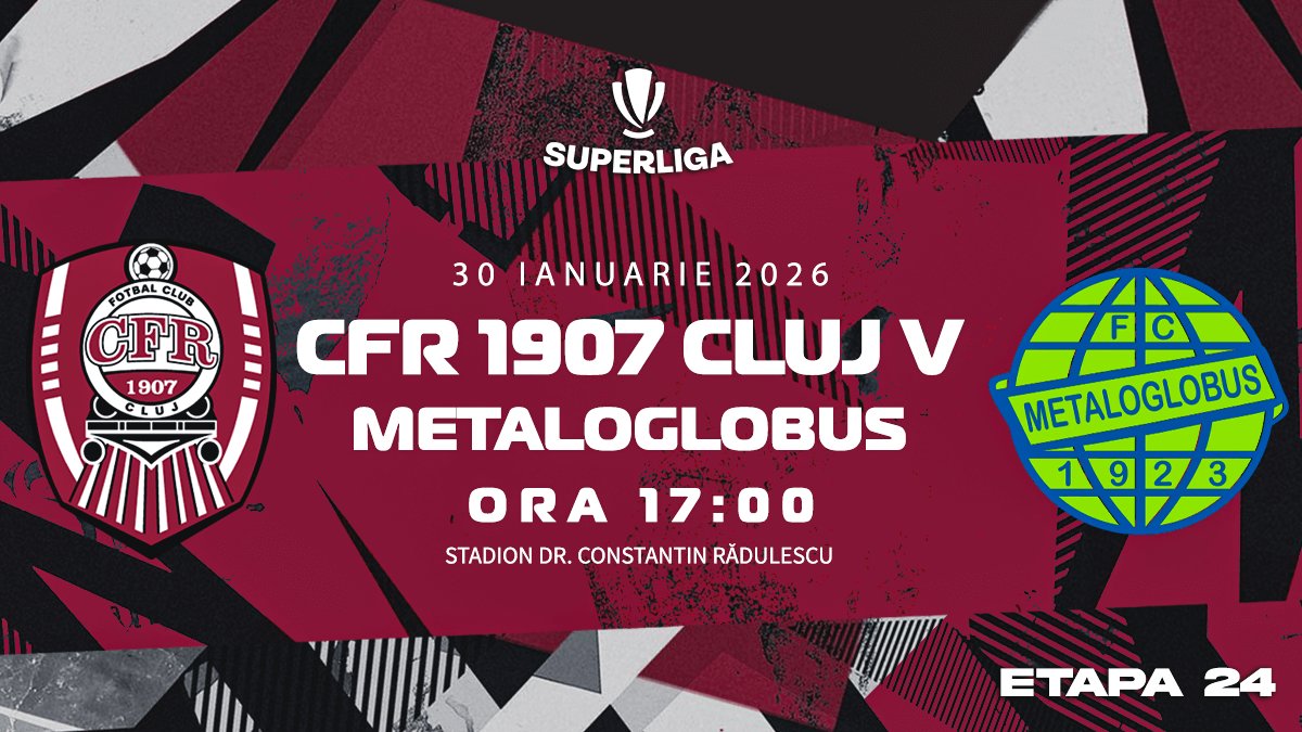 CFR 1907 Cluj vs FC Metaloglobus | Bilete Meci Fotbal România