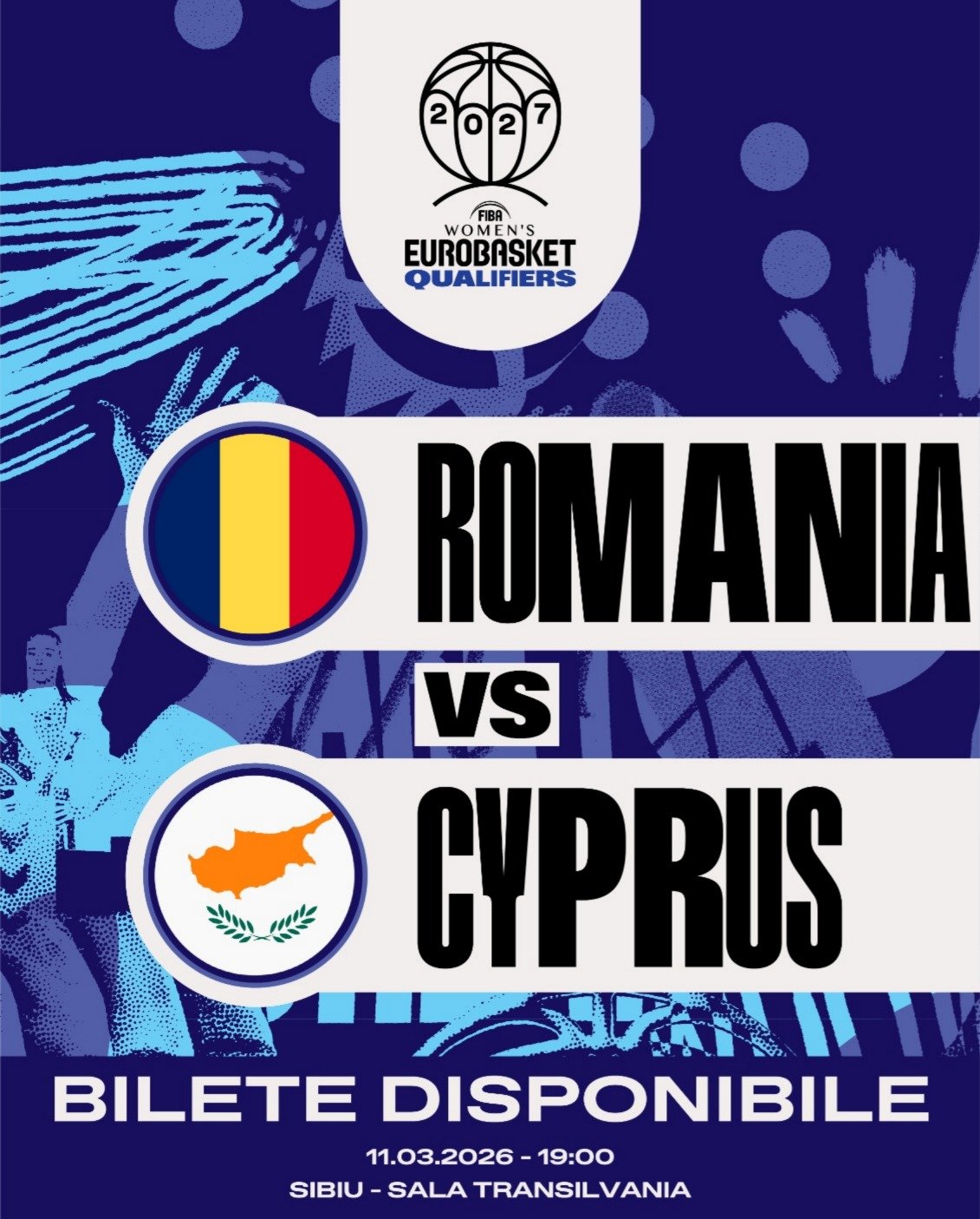 FIBA Women’s EuroBasket: România vs Cipru | Bilete Baschet Live